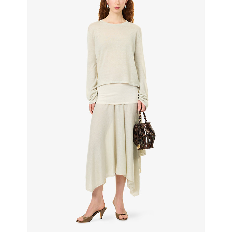 AYA MUSE Aya Muse Asymmetric Hem Maxi Skirt